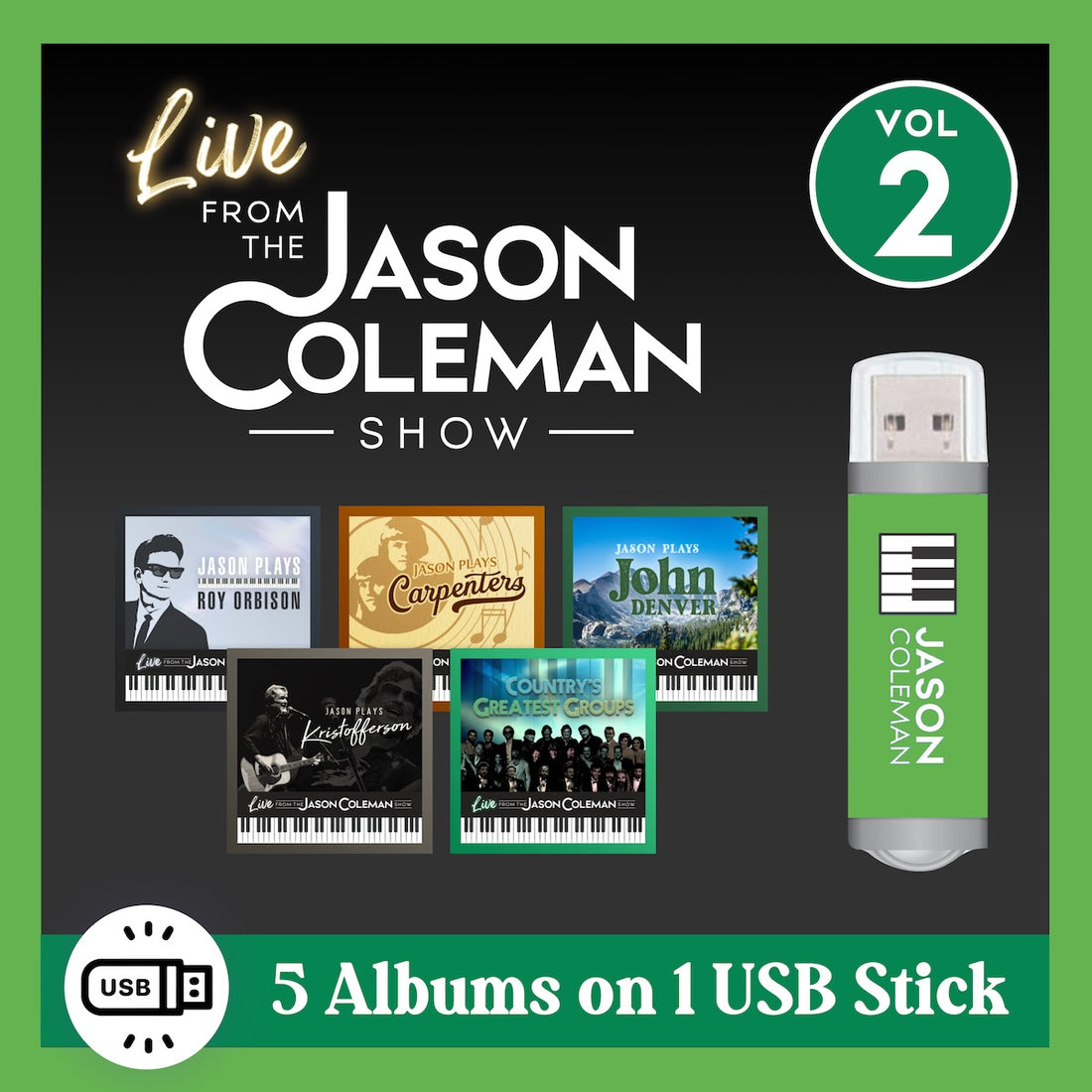 Live from The Jason Coleman Show Vol. 2 USB Music Stick – Jason Coleman ...
